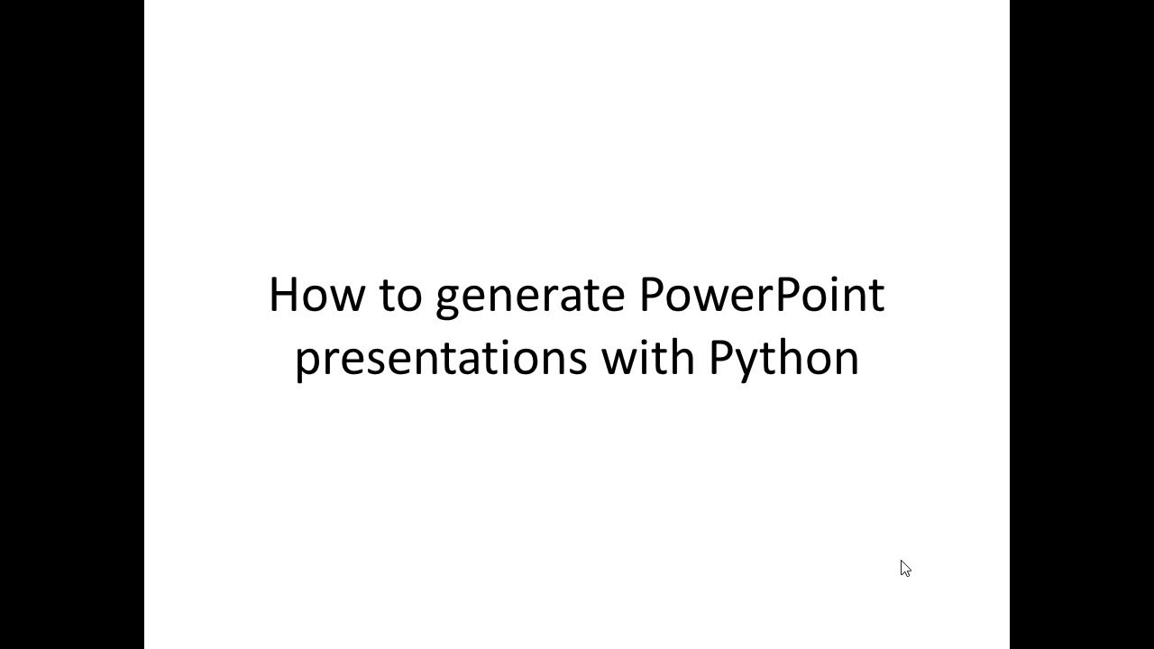 Create PowerPoint Presentations with Python
