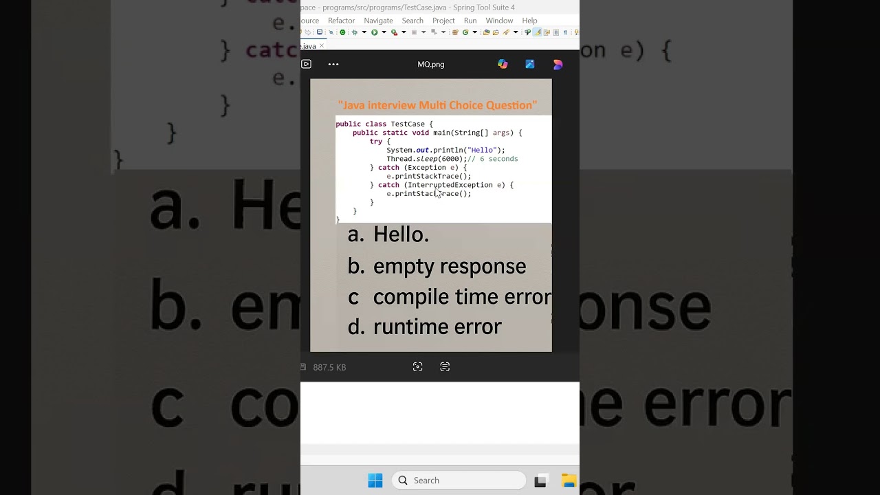 Java code snippet for interviews #Java Interview tricky question