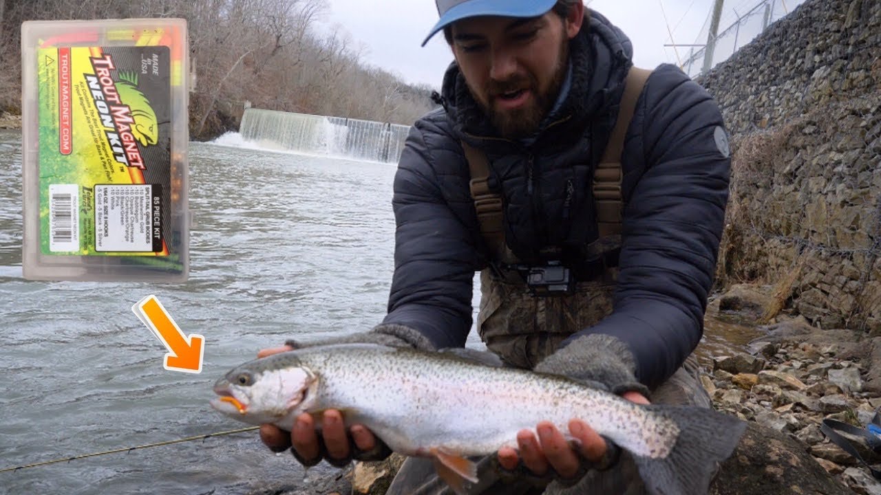 Catching BIG Rainbow Trout with TINY Trout Magnets!!!