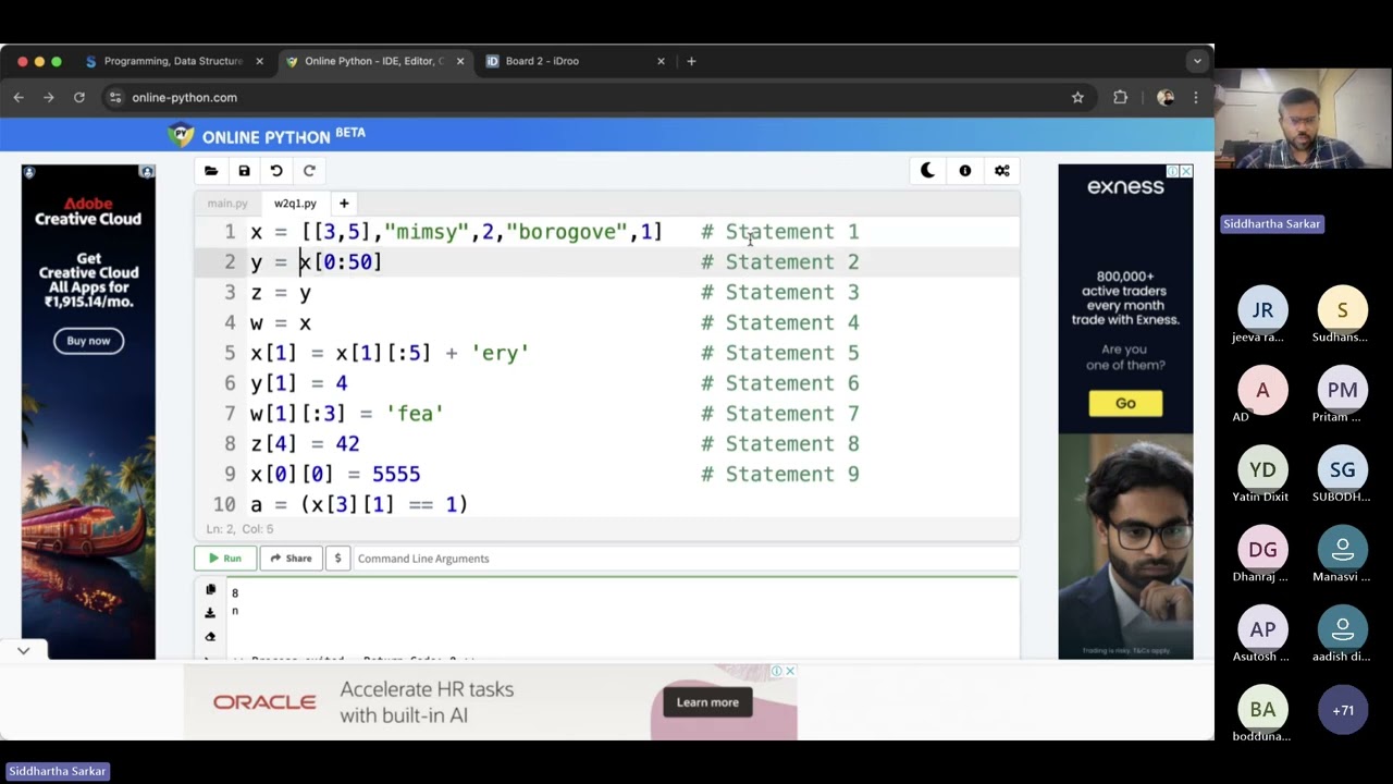 Python 2025 second TA session (NPTEL course: noc25_cs59)
