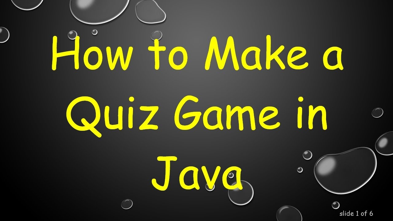 How to Make a Quiz Game in Java