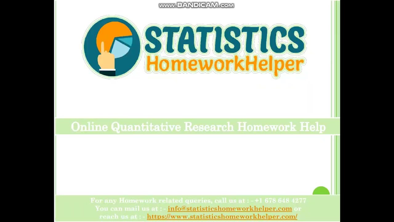 Online Quantitative Research Homework Help