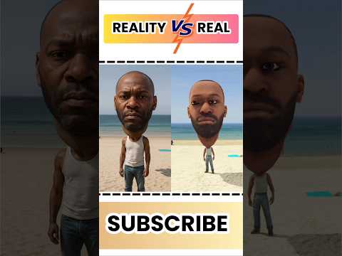 Franklin Head Indian bike driving 3D - Game Vs Real Characters #gaming #shorts