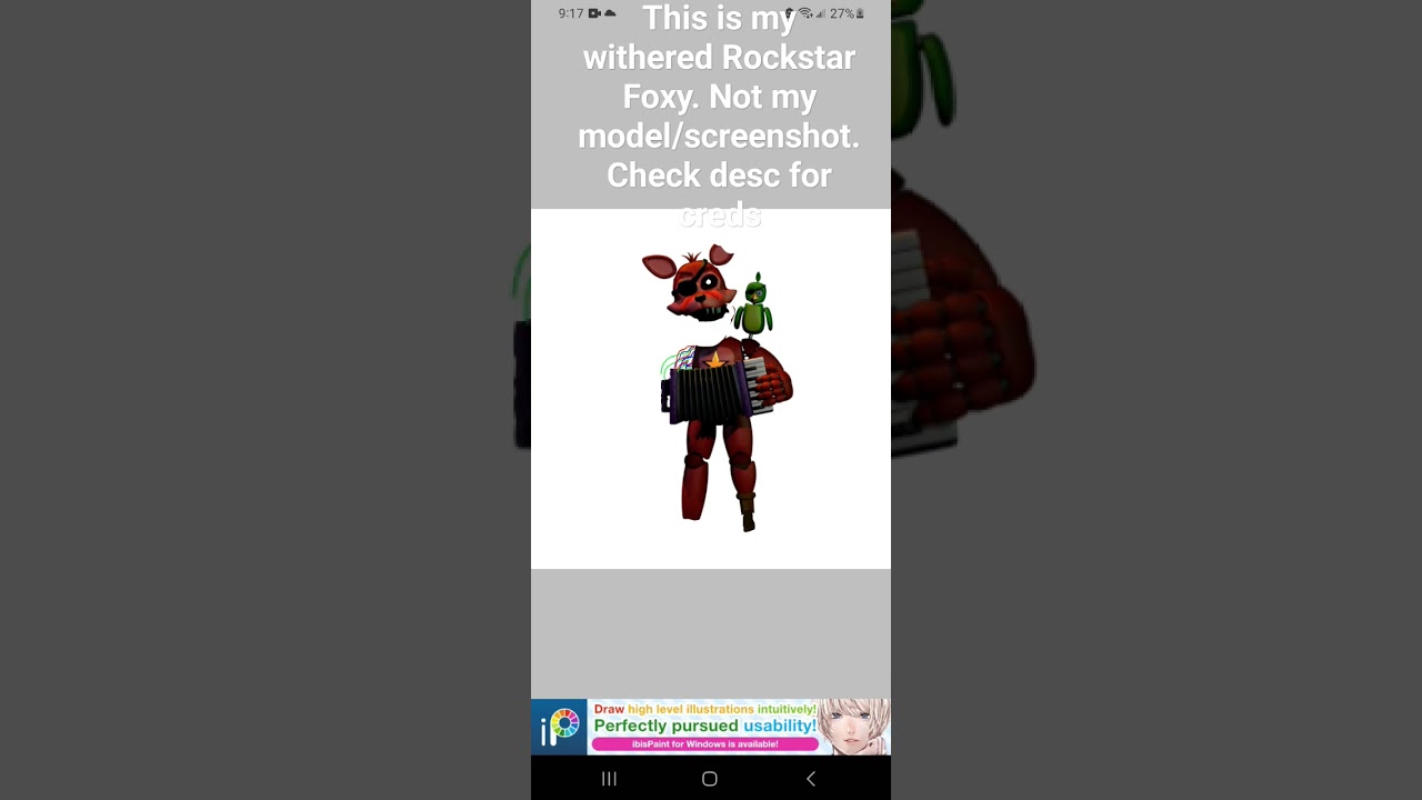My withered Rockstar Foxy. #deviantart #speededit Cred: @Enderziom2004 on DeviantArt.