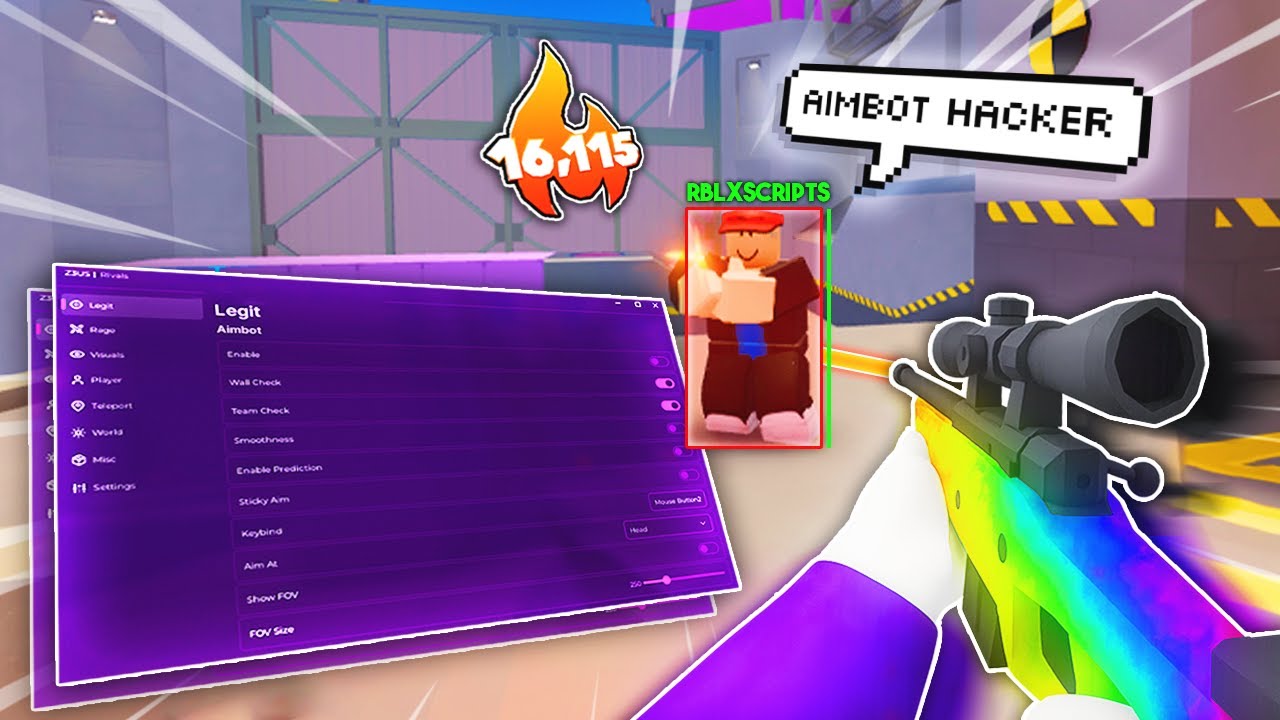 This HACK Turned Me Into a PRO in RIVALS SCRIPT.. (AIMBOT, RAGEBOT, PLAYER ESP)