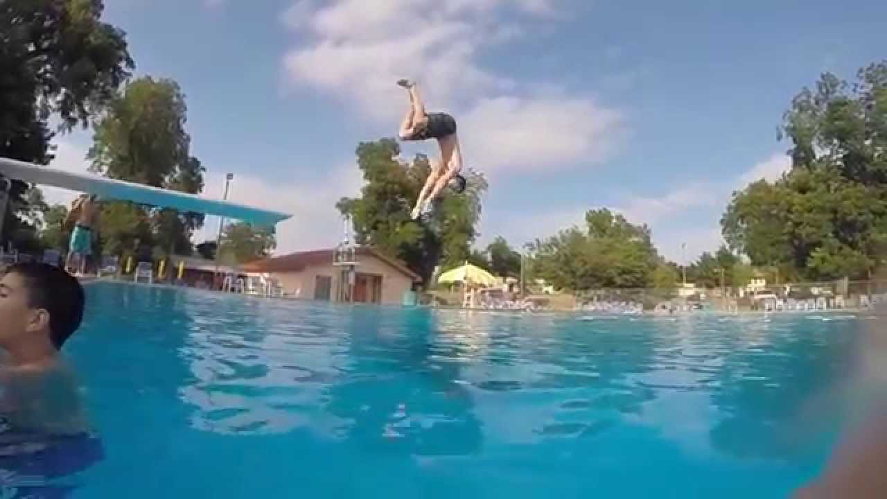 Amazing GoPro Jumping video! (hero 3+ black) POOL FUN