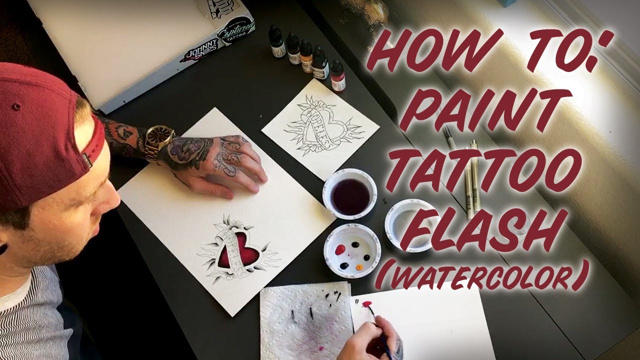 Painting Traditional Tattoo Flash - Tutorial