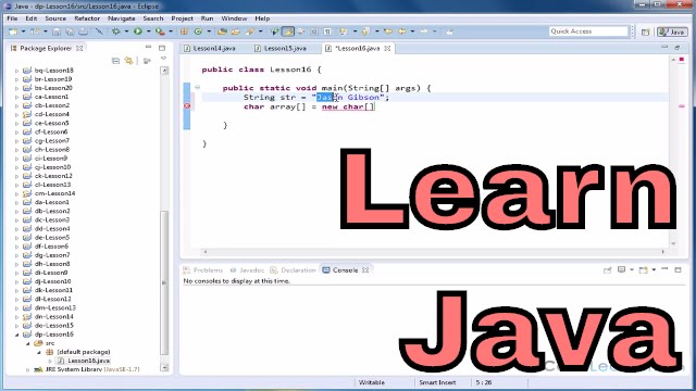 Lesson 16 - Learn Java - Read Characters From A String Into A Char Array