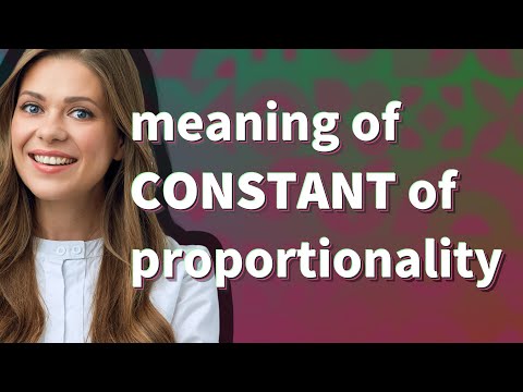 Constant of proportionality | meaning of Constant of proportionality