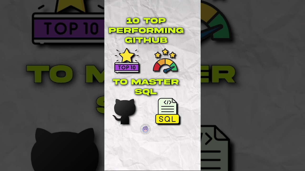 10 Top Performing GitHub Repositories to Master SQL | Don't Read Description  #datascience #sql #git