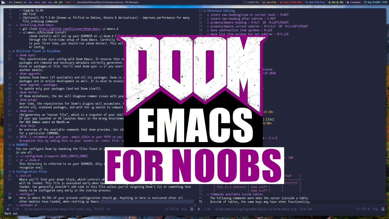 Doom Emacs For Noobs
