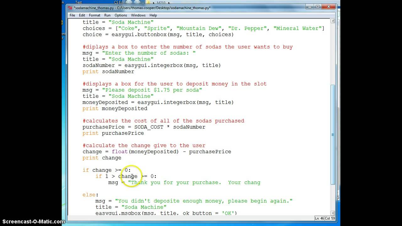 Python Soda Machine - Part 2