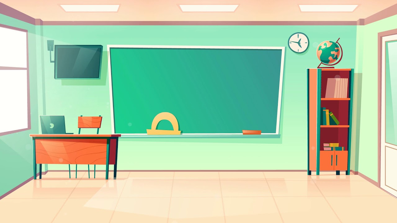 School Classroom - Free Cartoon Background Loop