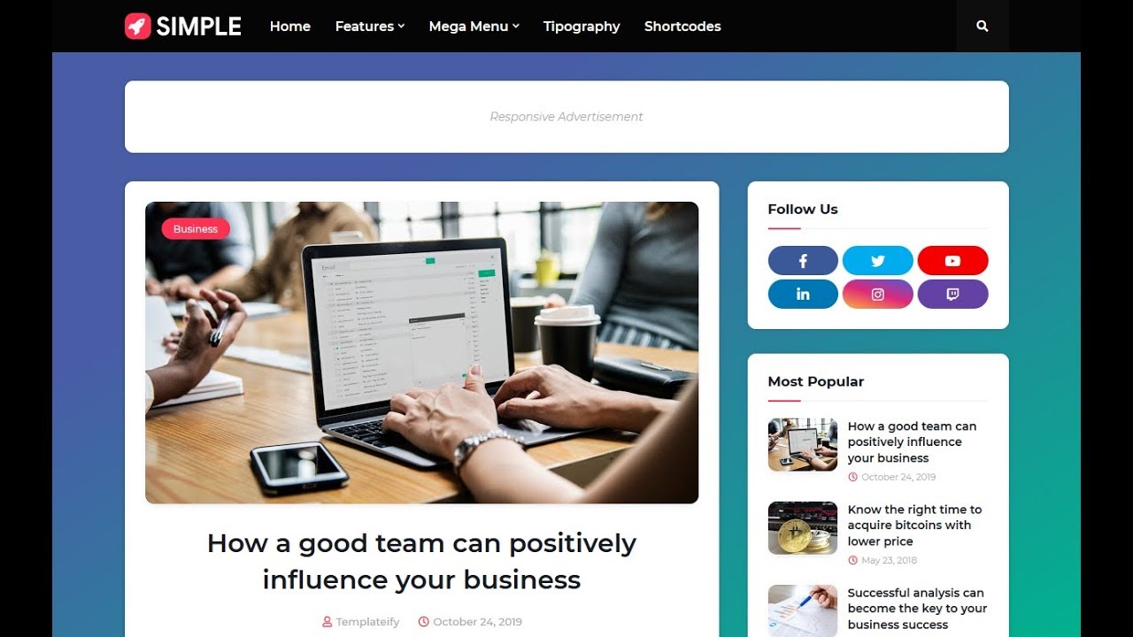 Simple - Responsive Blogger Template