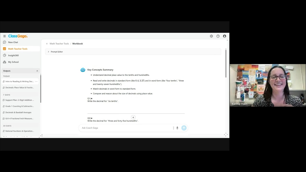 ClassGaga PD Series | Math Teacher Tools: Creating Worksheets with the Workbook Tool