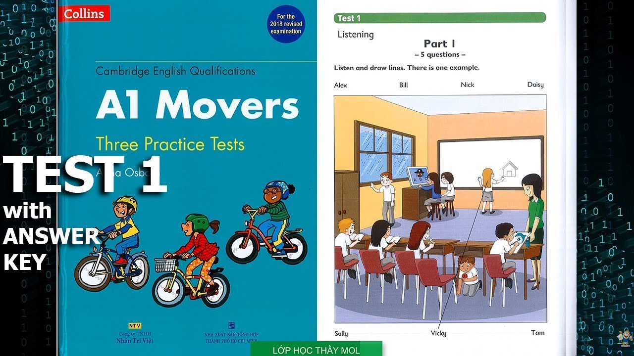 Movers COLLINS Three Practice Tests - Listening Test 1 | Lớp Học Thầy Mol