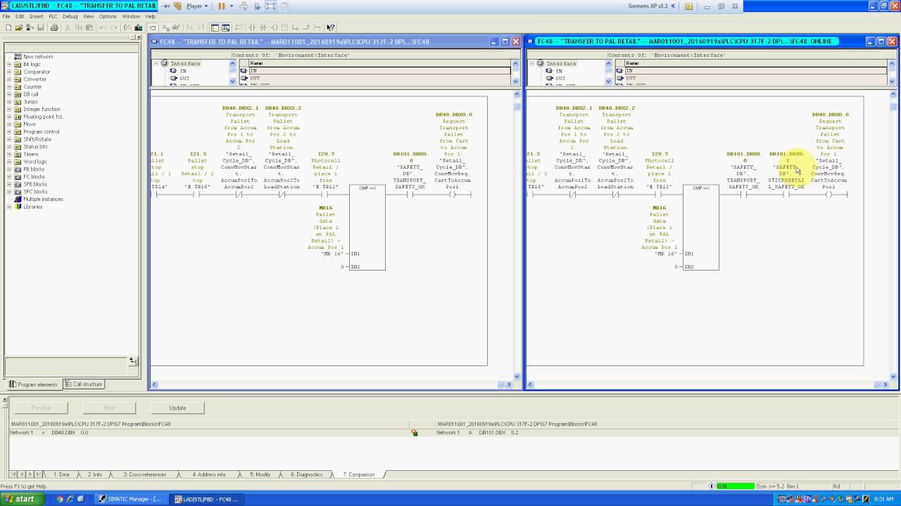 S7-300: Online Difference   Keep Online Copy