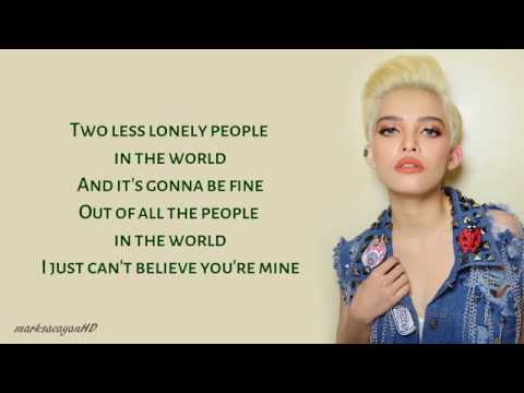(LYRICS) Two Less Lonely People In The World - KZ Tandingan | Kita Kita OST