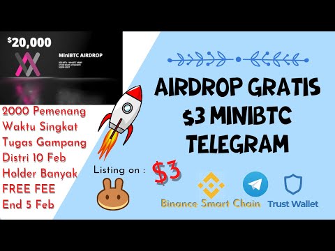 Airdrop Gratis $3 MiniBTC Token | cara mendapatkan airdrop telegram | Airdrop Terbaru 2022