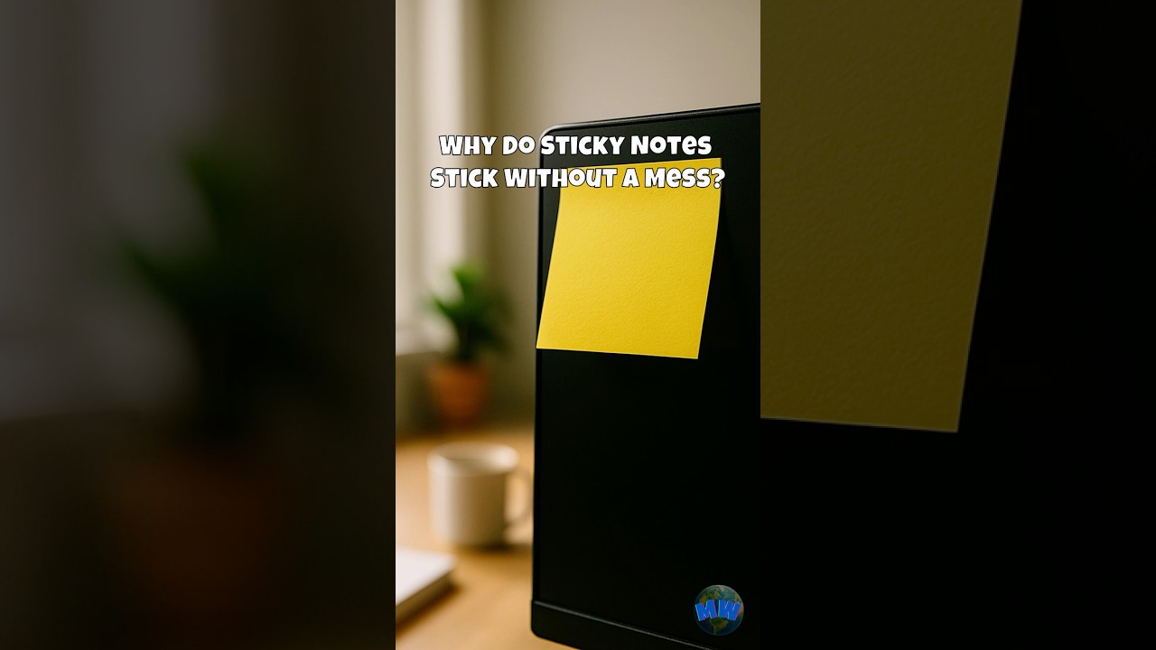 Why Do Sticky Notes Stick Without Leaving a Mess?  #funfacts  #science  #postitnotes  #howitworks
