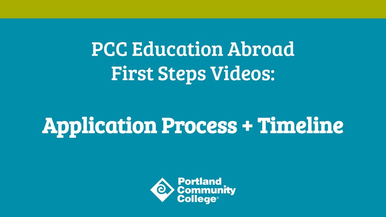 PCC Education Abroad: Application Process + Timeline
