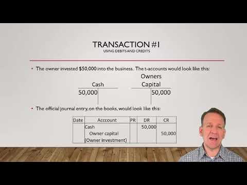 Double Entry Accounting and t-accounts (Debits and Credits)