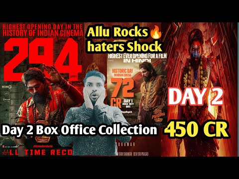 Pushpa 2 Day 1 Official Worldwide Box Office Collection l Pushpa 2 Day 2 Box Office Prediction l