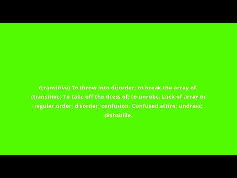 what is the meaning of disarray