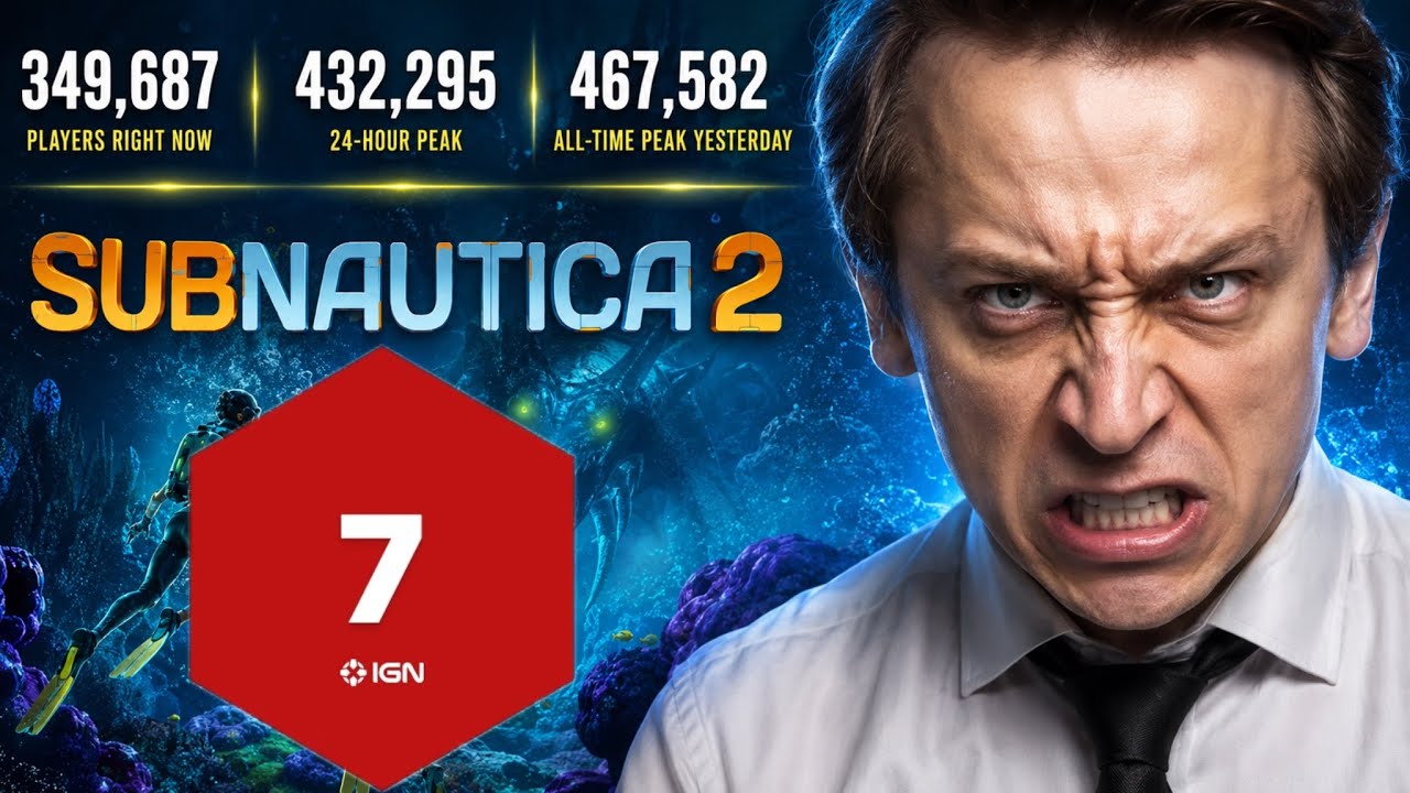 TOO MUCH WATER: IGN Gives Subnautica 2 a 7 While Steam NUMBERS EXPLODE!