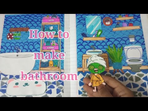 How to make bathroom quiet book printable Toca Boca// handmade @NekoChanArtZYT