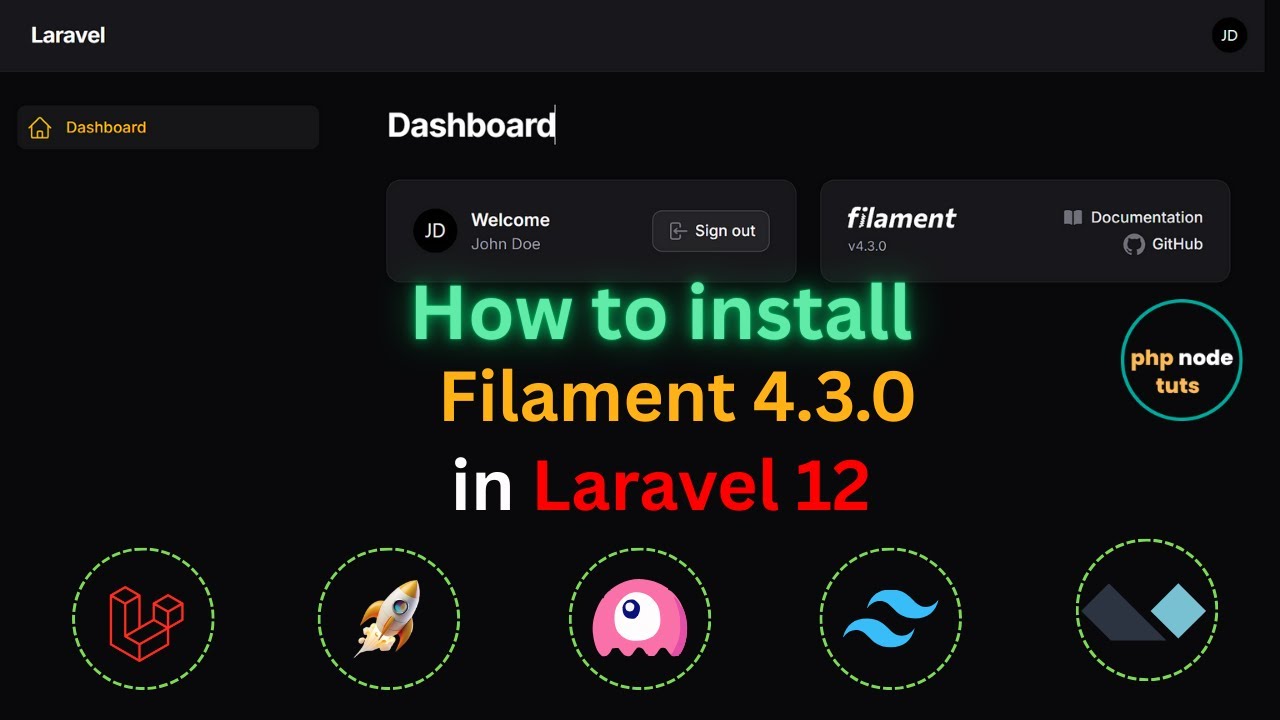 😎How to Install the Latest Filament 4.3.0 in Laravel 12 | Step-by-Step Tutorial (2025)