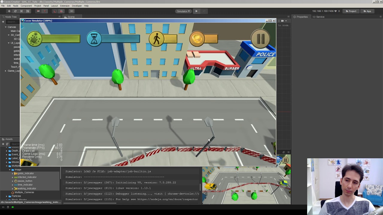 Cocos Creator - Multiple Cameras for UI and Mini Map