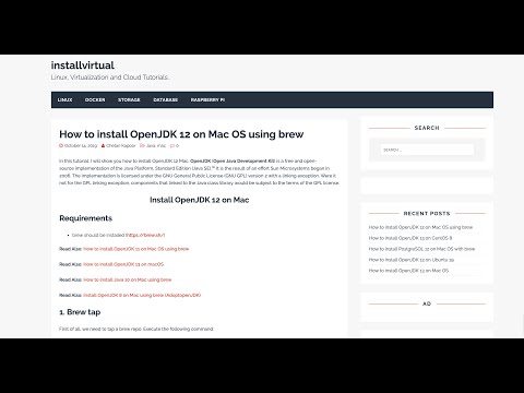 How to install OpenJDK 12 on Mac using brew
