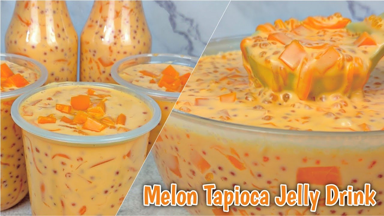 SAMALAMIG NA MELON KAHIT WALANG MELON | MELON SAGO'T GULAMAN RECIPE | MELON TAPIOCA JELLY DRINK