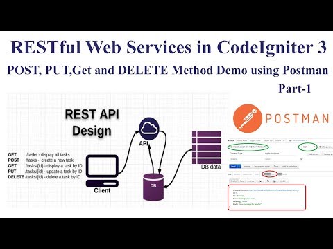 Learn RESTful Web Services in CodeIgniter 3 0 Framework POST PUT Get and DELETE Method using ...