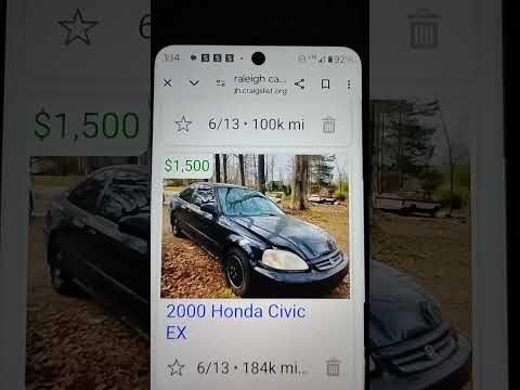 Honda Civic 2000 184k 1 500 belle voiture