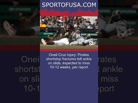 Oneil Cruz injury: Pirates shortstop fractures left ankle on slide, expected to miss 10.. #shorts