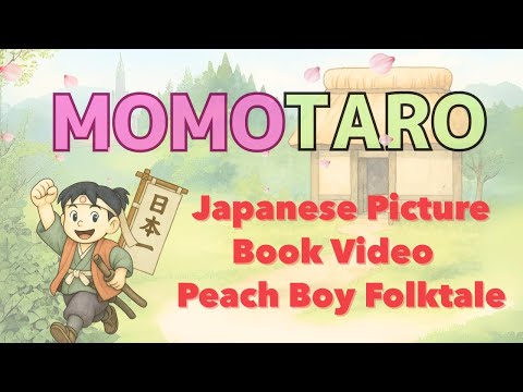 Momotaro | Japanese Folktale Read Aloud for Kids | Calm Picture Book Storytime Video