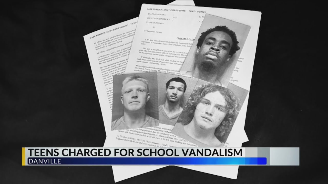 Senior prank leads to felony charges against 4 teens accused of vandalizing Danville High School