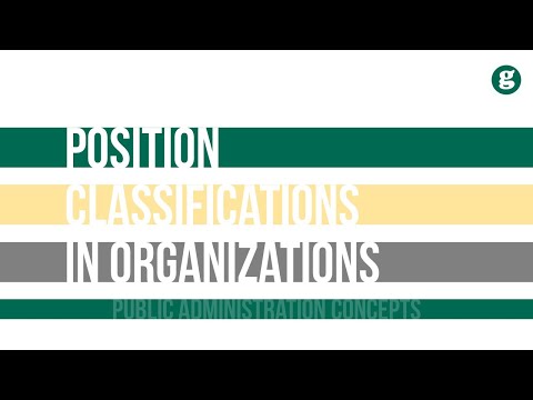 Position Classification in Public Organizations
