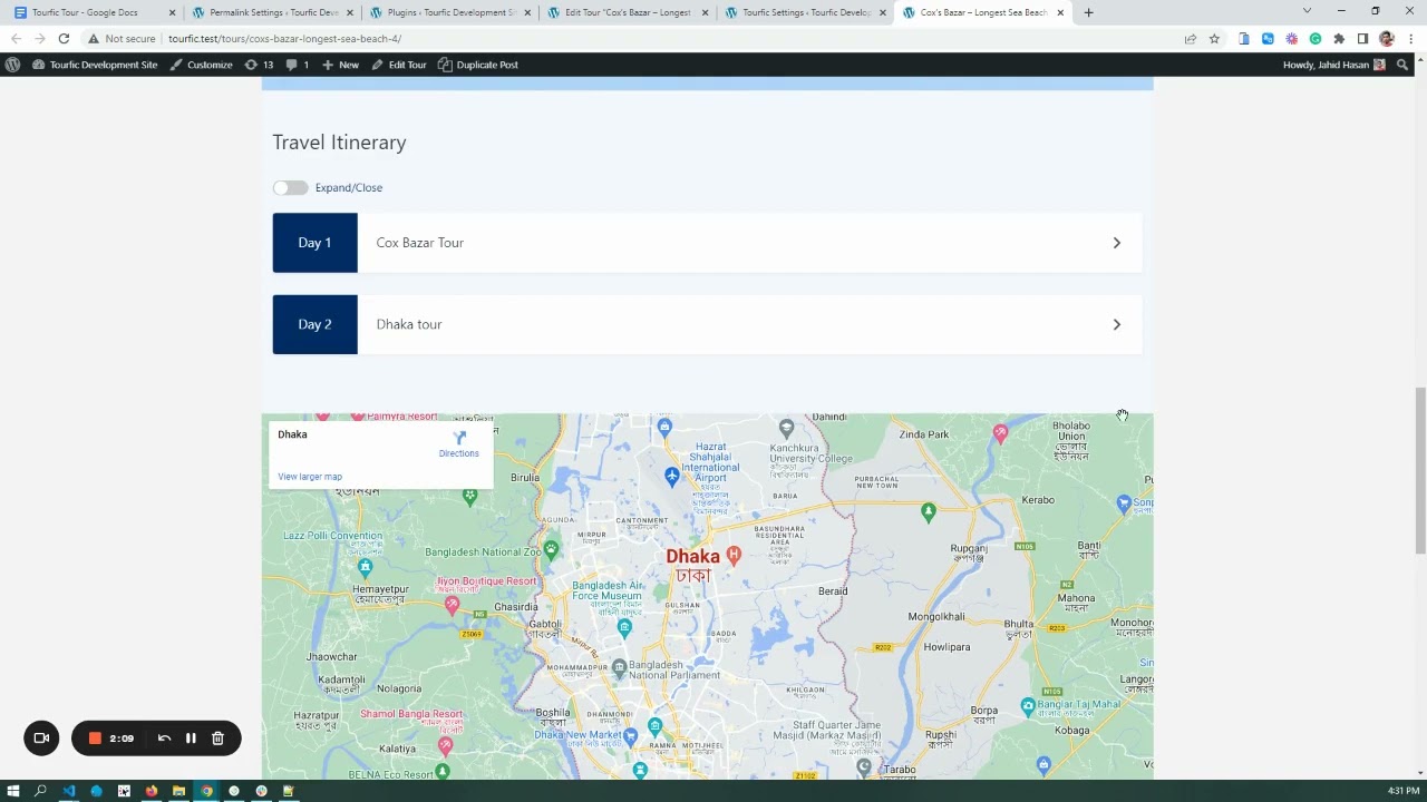 Tourfic Tour Itinerary Builder