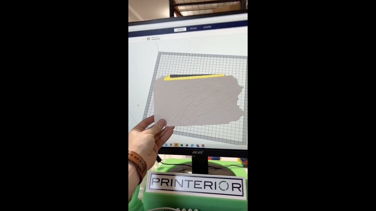 Adding Pennsylvania to our LED topography map! #3dprinting