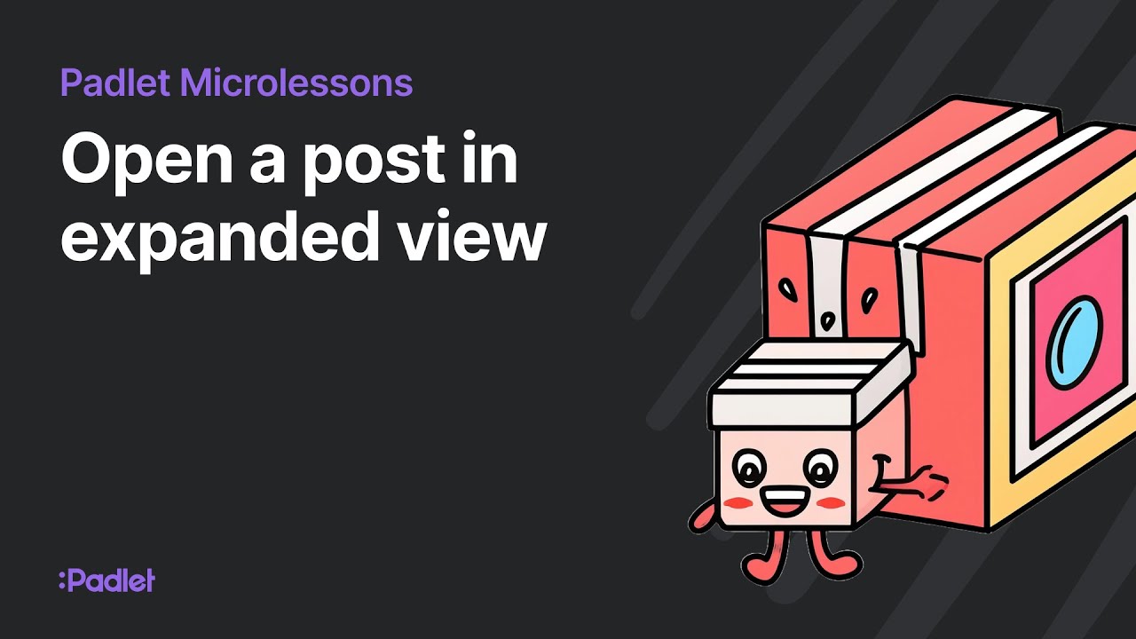 Open a post in expanded view