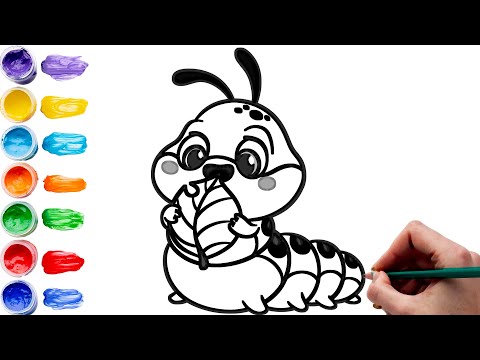 Worm Drawing πͺ± How to draw a worm πͺ± color a worm easy πͺ±