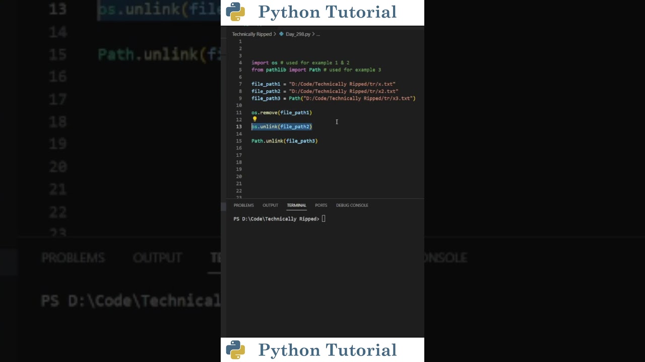 3 Ways To Delete Files With Python | Python Tutorial