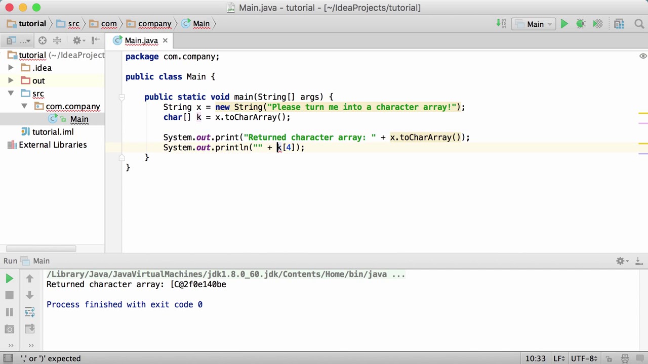 52.Java Tutorial - #52 - toCharArray() Method