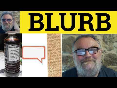 🔵 Blurb Meaning - Blurb Examples - Blurb Defined - Blurb Definition Blurb Explained Informal English