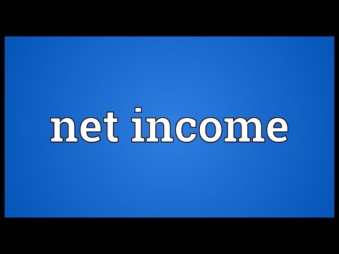 Net income Meaning