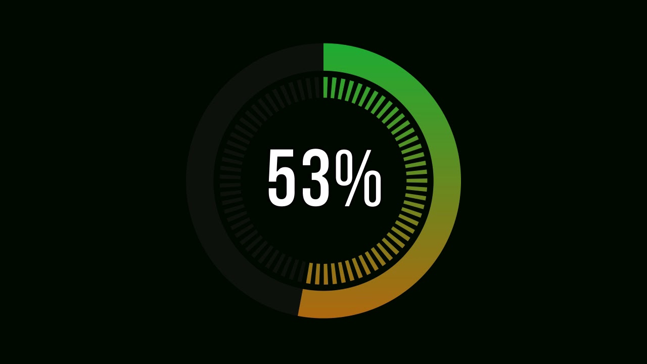 Circular Progress Bar Green Orange Gradient