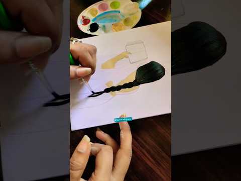Girl reading book drawing | Simple & Aesthetic art #art #painting #trending #shorts #short #yt